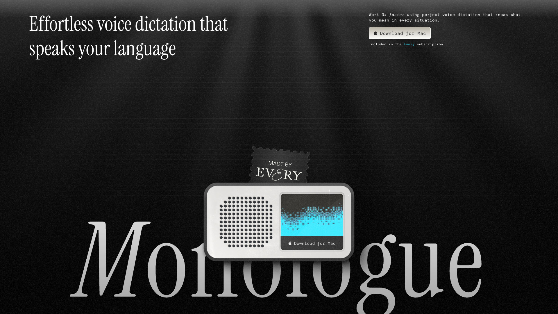 Monologue - Landing Page Design | Lapa Ninja