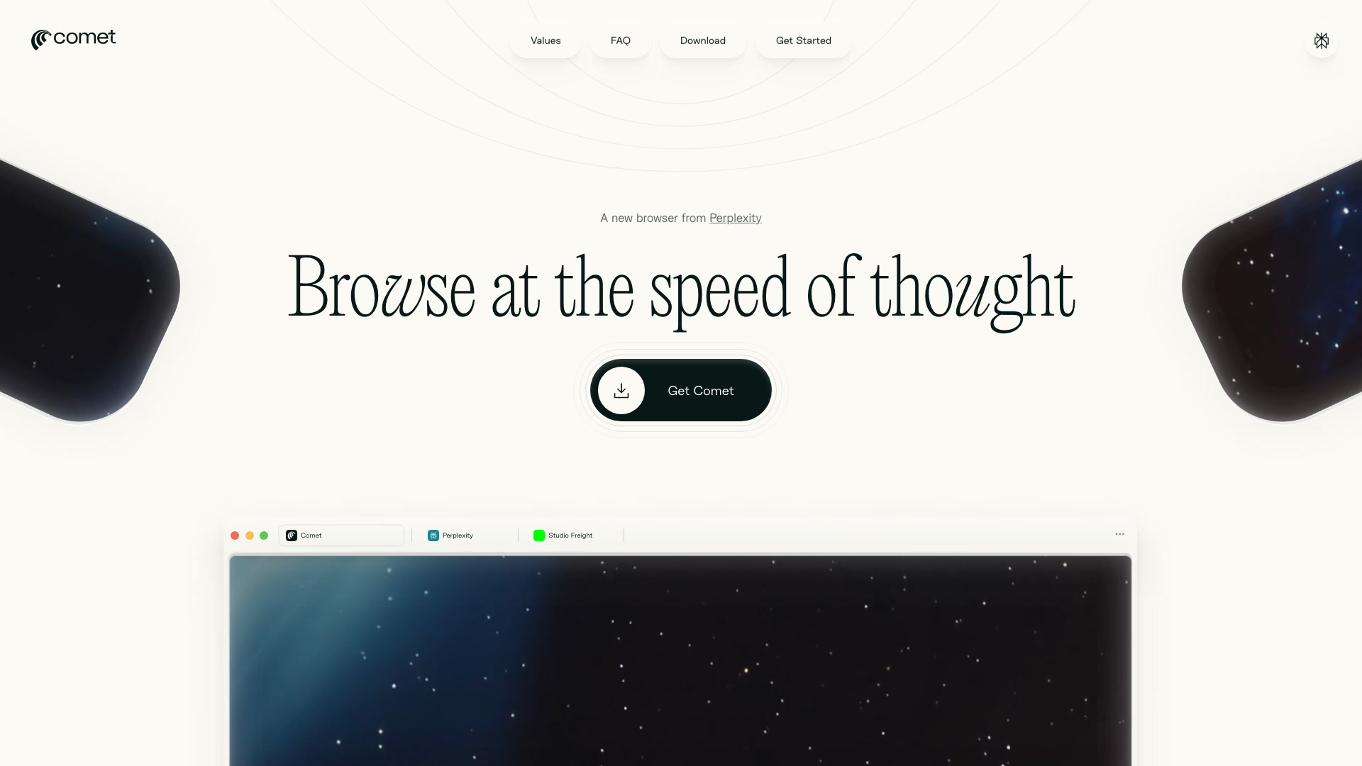 Perplexity Comet - Landing Page Design | Lapa Ninja
