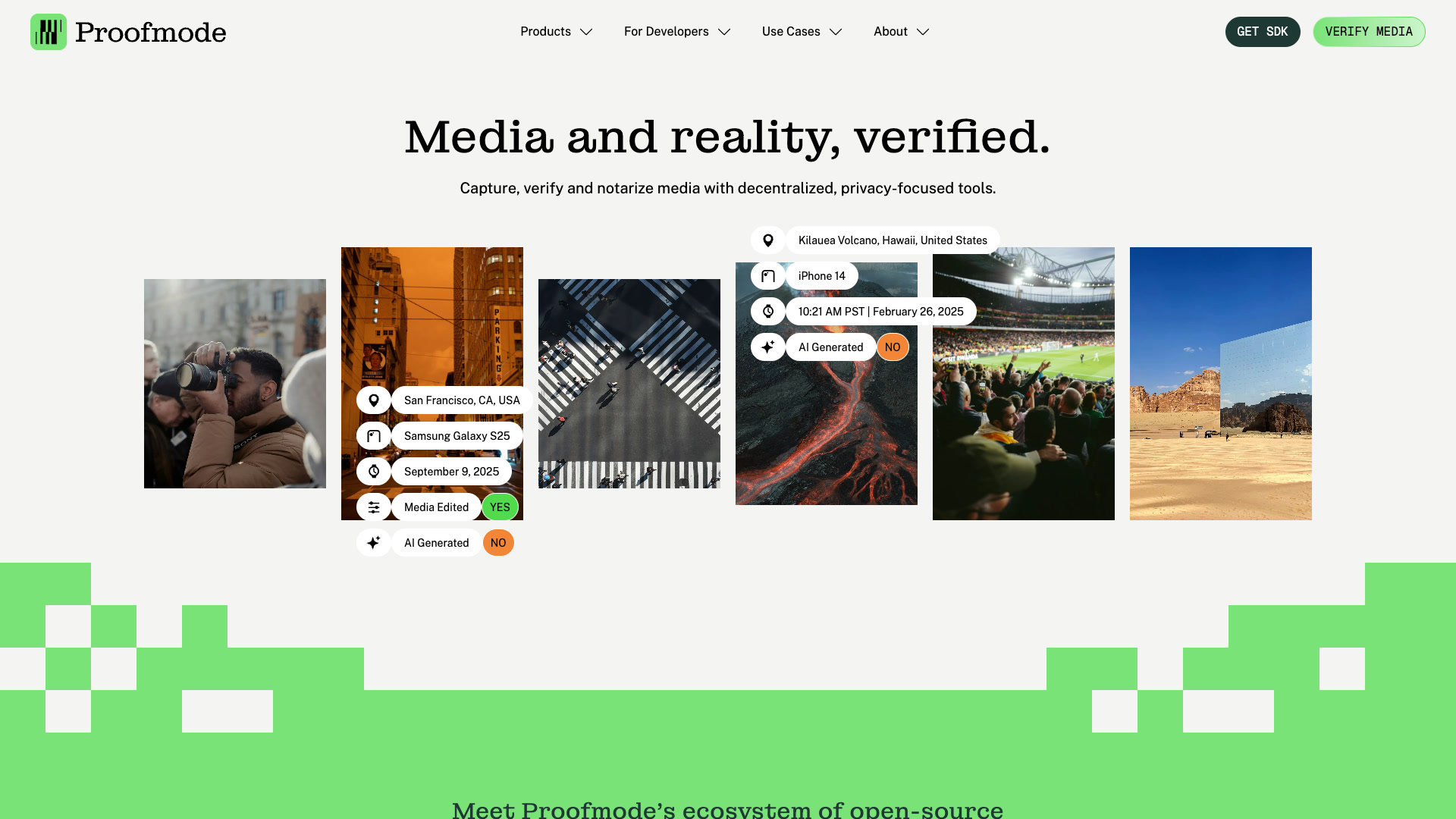 Proofmode - Landing Page Design | Lapa Ninja