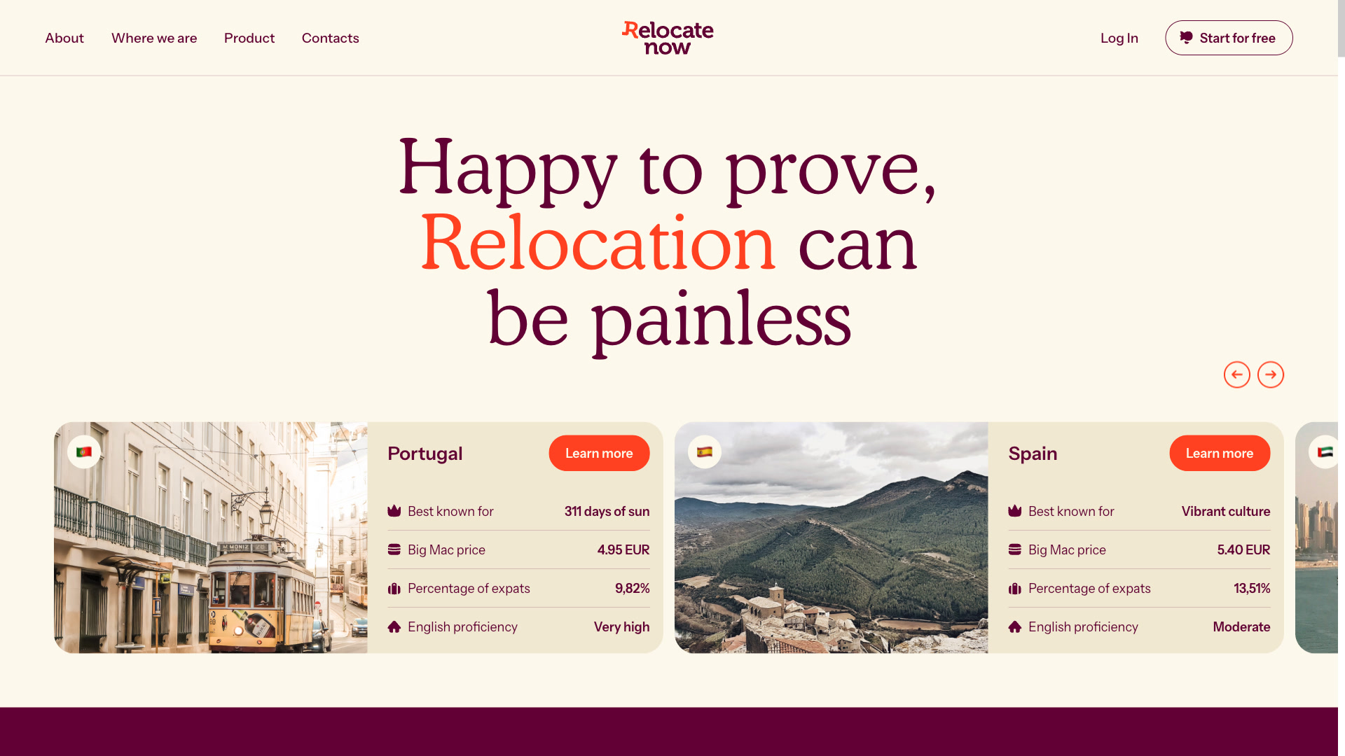 Relocate Now - Landing Page Design | Lapa Ninja