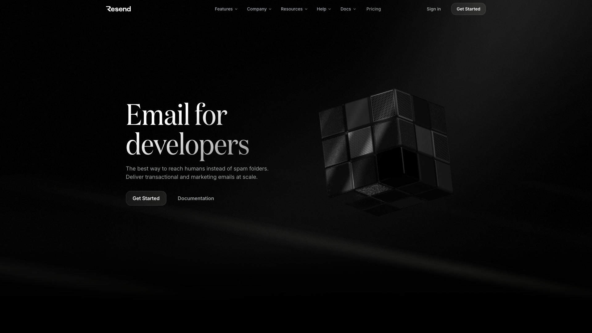 Resend - Landing Page Design | Lapa Ninja