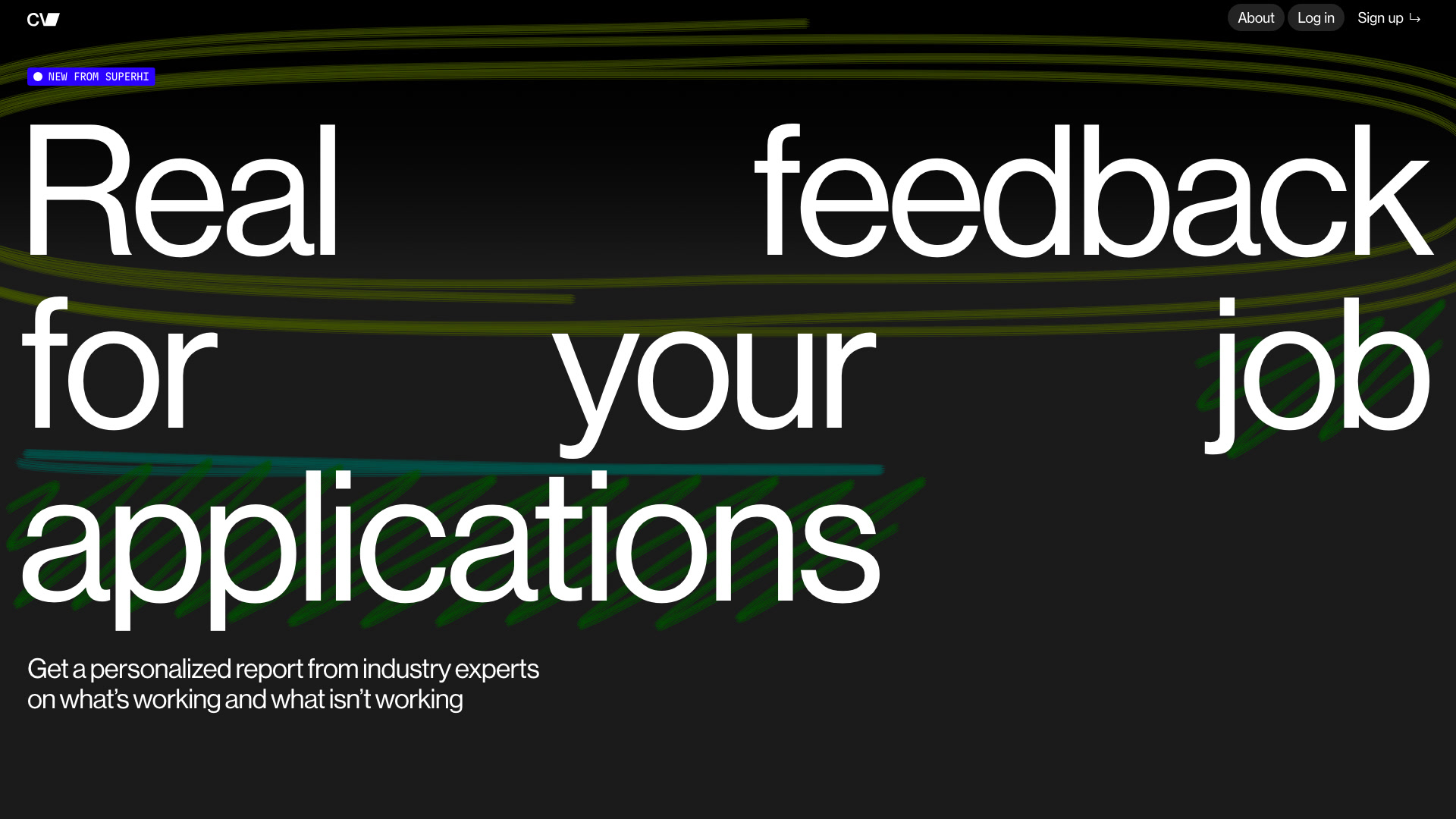 SuperHi.cv - Landing Page Design | Lapa Ninja