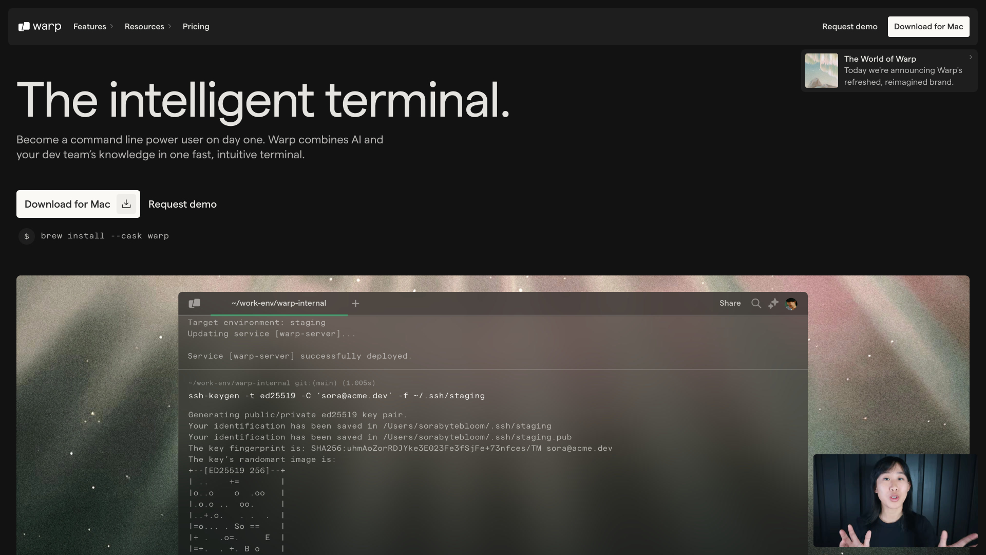 Warp - Landing Page Design | Lapa Ninja